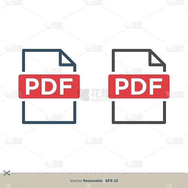 PDF Download Icon Illustration Design. Vector EPS
