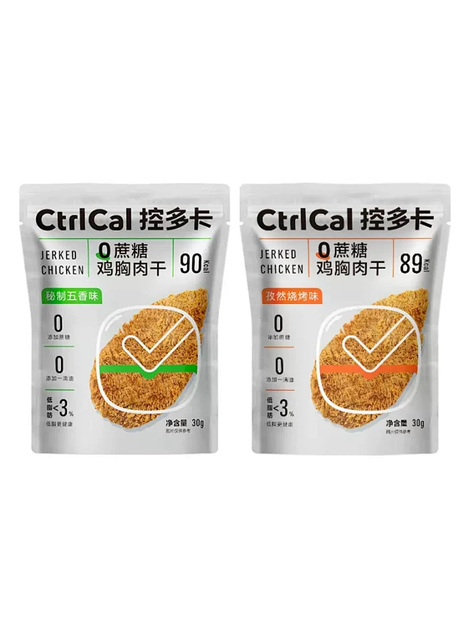 CtrlCal控多卡0蔗糖高蛋白低脂鸡胸肉干办公室解馋下午茶健身零食-tmall.com天猫图片_包装（袋）图片素材-花瓣网