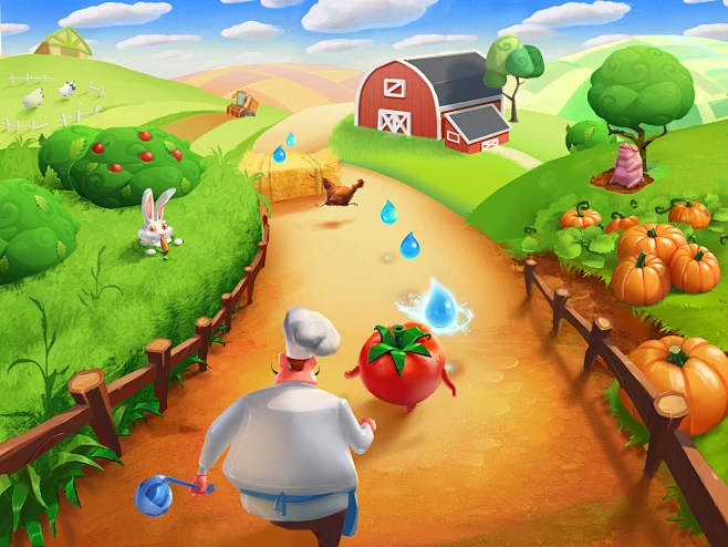 Runner : This sketch should show the fake screen of 3d runner game ...