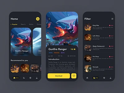 Game TV - Home game app icon ux ui design 设计-花瓣网