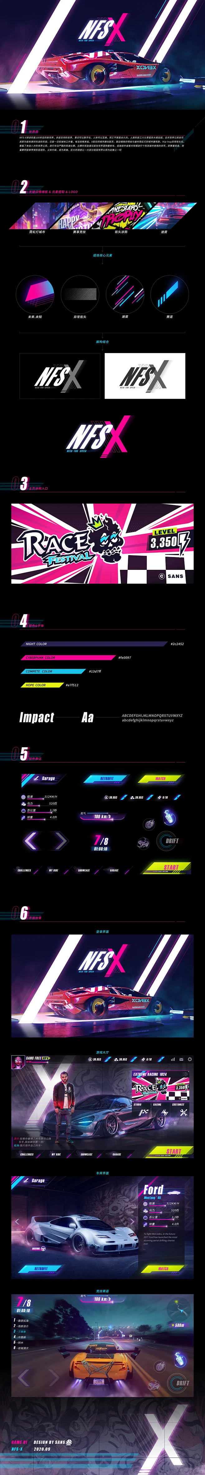 Cyberpunk game Need For Speed nfs Racing UI-花瓣网