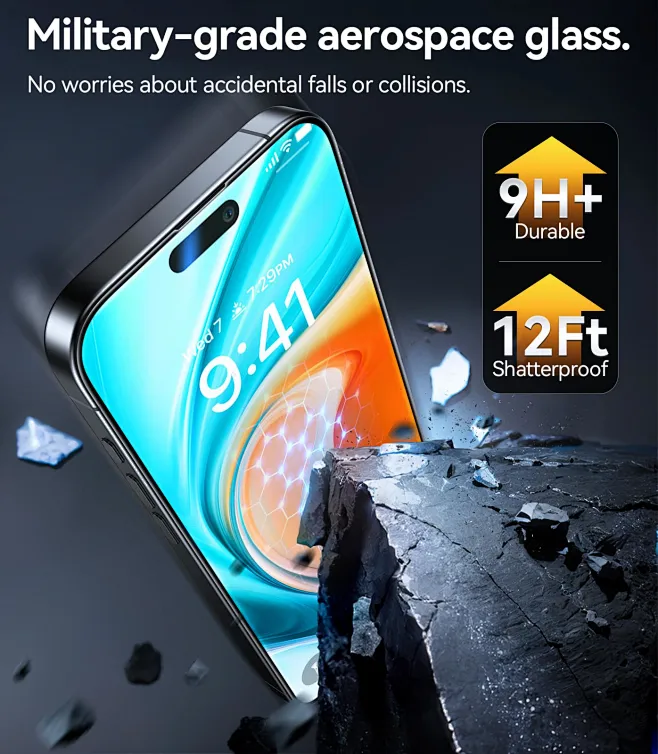 Amazon.com: TORRAS Military-Grade Glass for iPhone 16 Pro Privacy ...