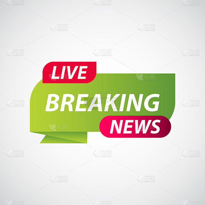 突发新闻现场标签标签向量模板设计插图