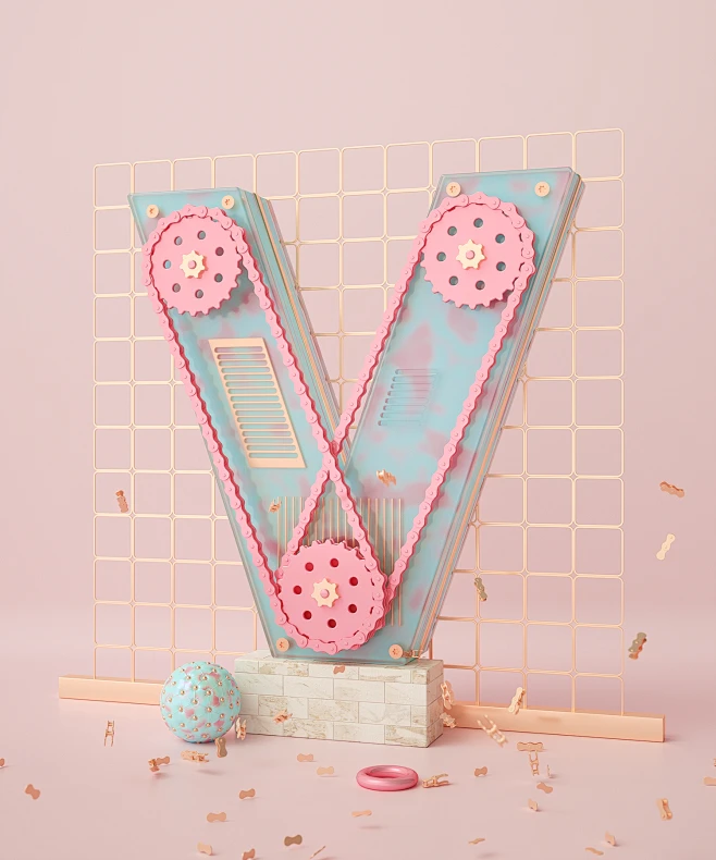 C4D-26个字母练习_执念萧萧_68Design-花瓣网