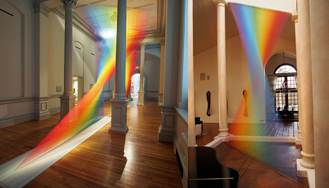 ]墨西哥艺术家 Gabriel Dawe 使用线创作的美妙装置艺术