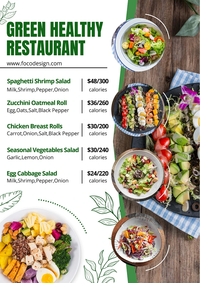 Healthy Food Restaurant Dinning Salad Bar Menu素材-花瓣网