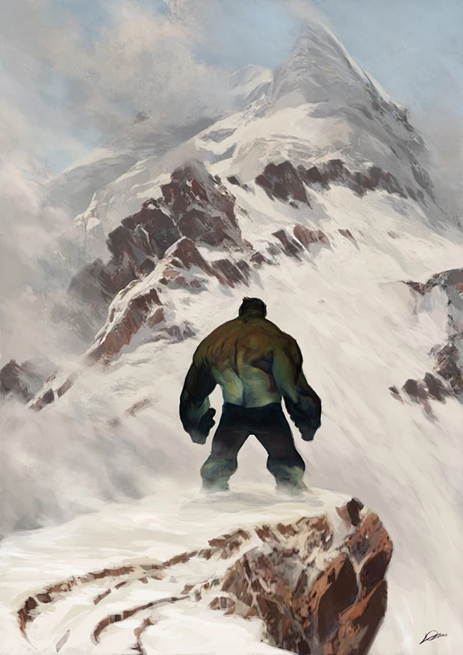 The Hulk 2D digital illustration created in Photoshop by Marvel Comics ...