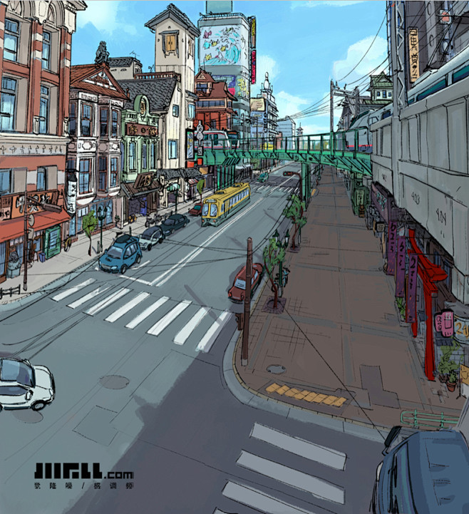 jiifll-中国风动画场景-城市漫真