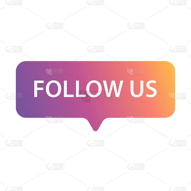 跟随我们的按钮矢量图形设计，标志，网站，社交媒体，移动应用程序，UI插图