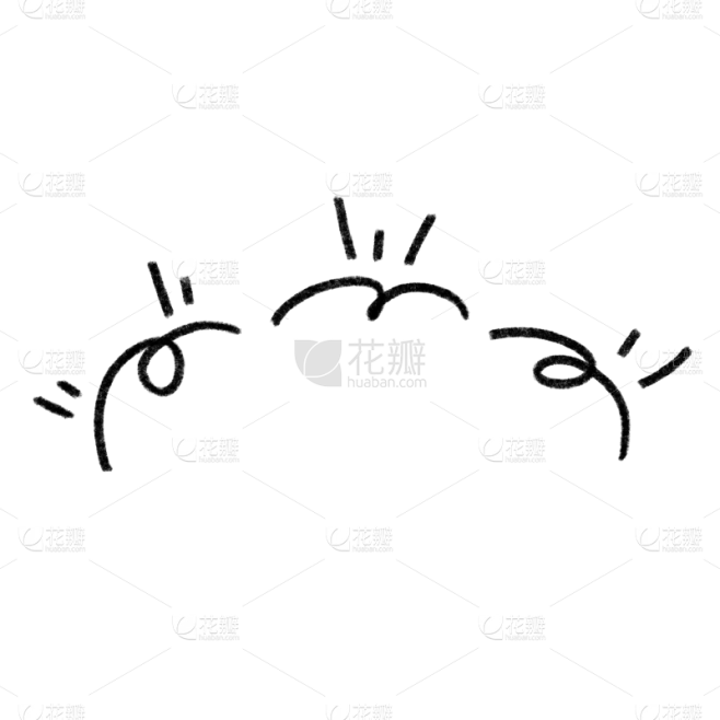 Simple Line Sticker素材-花瓣网