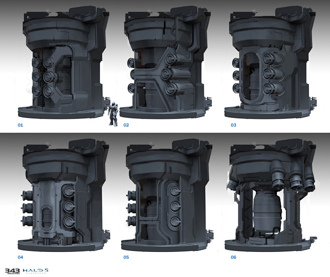Halo 5 Guardians Power Core, Sam Brown Power core room from Warzone