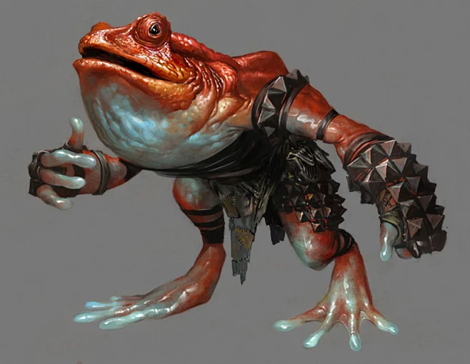 Orange Bush Toad-花瓣网