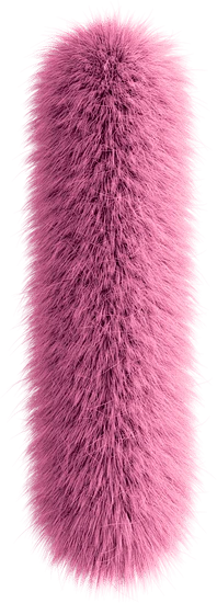 Pink 3D Fluffy Letter I-花瓣网