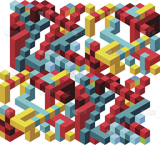 抽象三维方块背景