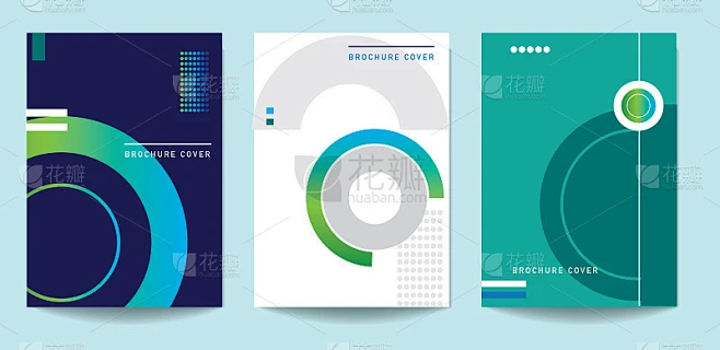simple modern business brochure templates with geo素材-花瓣网
