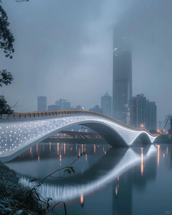 城市桥梁设计系列_桥梁夜景灯光_1_HLAM-ArtF創意锻造_来自小红书网页版-花瓣网