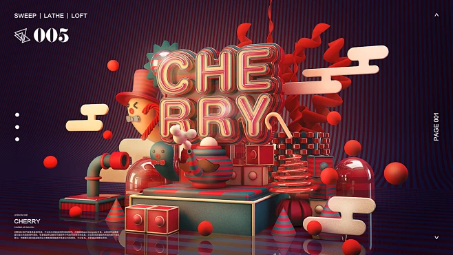 C4D#庆祝场景-花瓣网