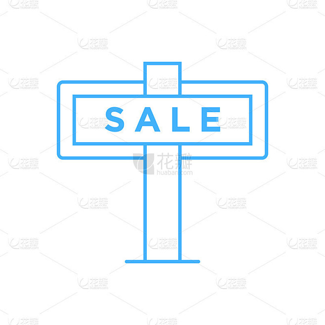 销售标志广告牌图标-向量