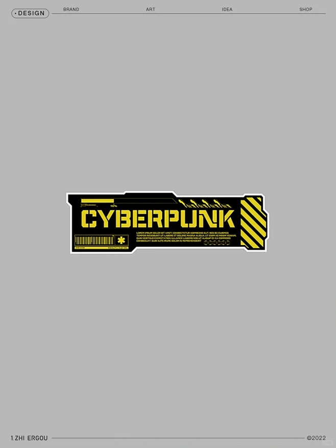 logo设计丨赛博朋克未来机能风贴纸 - 小红书