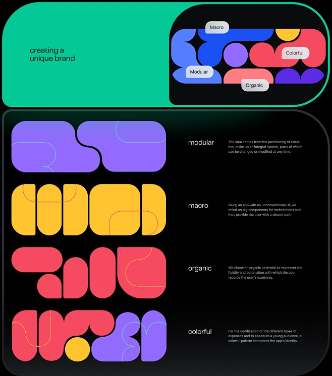 banking colorful dark mode Figma Mobile app modular product design ui ...