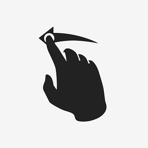 向左滑动手触摸图标_88ICON https://88icon.com 向左滑动 手 触摸 触摸屏 ios 手势 交互式-花瓣网