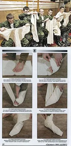 Portyanki foot-cloths - pieces of cloth for wrapping legs, lingerie for ...