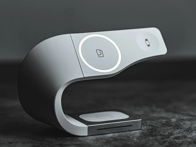 GravGoods Wave Charge MagSafe wireless charger powers an iPhone, Apple ...