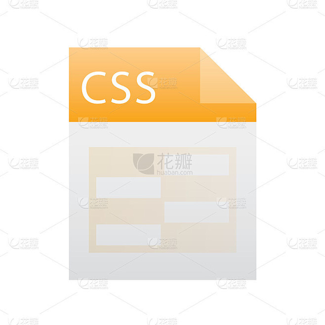 向量- CSS文件文档图标。下载css按钮图标孤立的白色背景。CSS文件的象征。矢量图