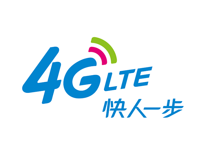 移动4G LTE标志图标矢量图