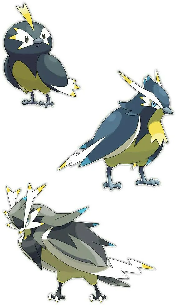 Fakemon: Ampar (Flying/Electric), Amparai (Flying/Electric) and Amparor ...