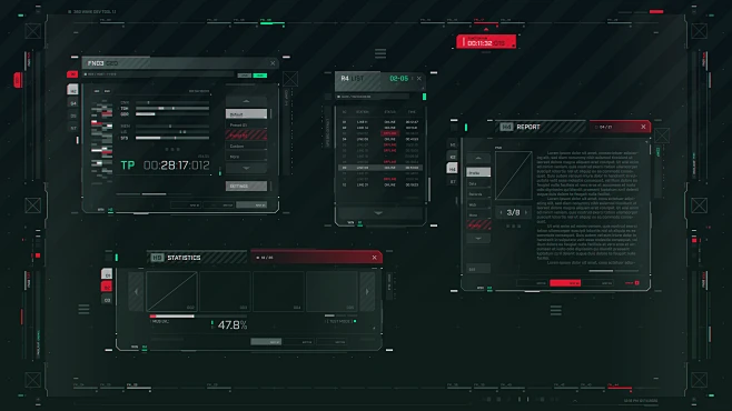 FUI FUI design Game Assets GUI HUD screen graphics UI ui design user interface Vector Assets-花瓣网