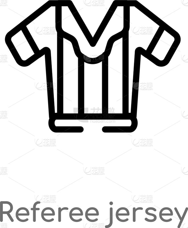 outline referee jersey icon isolated black simple