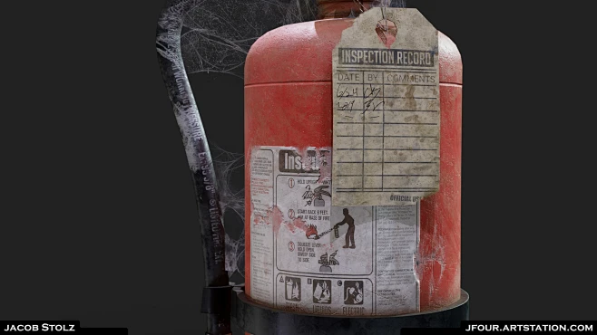 Dusty Fire Extinguisher, Jacob Stolz : Some more texturing practice ...