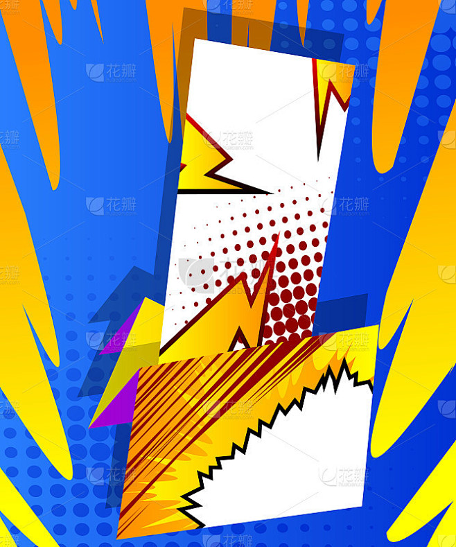 Comic book design colored background with banner a