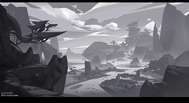 场景构图黑白构成画面构成黑白稿来自cgbook.cn (844)