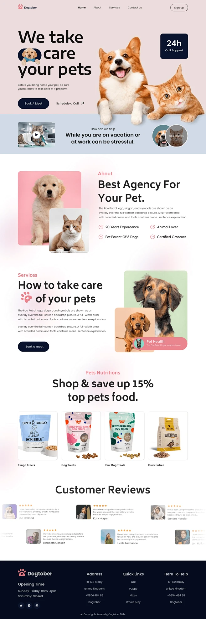 Pet pet care Webdesign pet website wardpress Website Web Design petshop ...