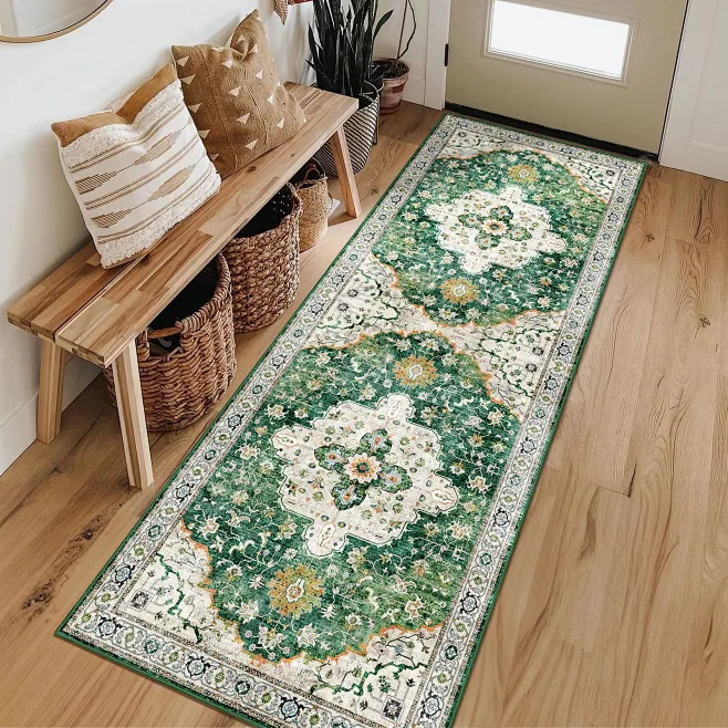 Amazon.com: Castage Green Rug 3x5,Washable Area Rugs for Bedroom Living ...