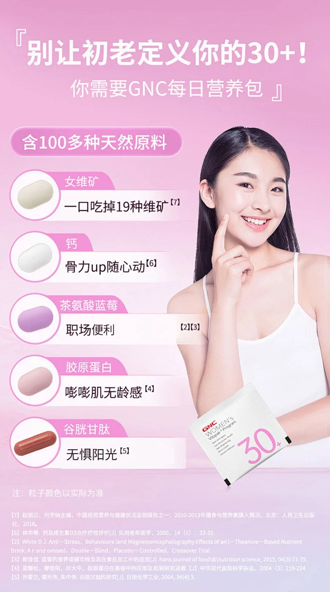 健安喜海外GNC时光包每日营养包女性复合维生素矿物质B族辅酶30岁-tmall.hk天猫国际-花瓣网