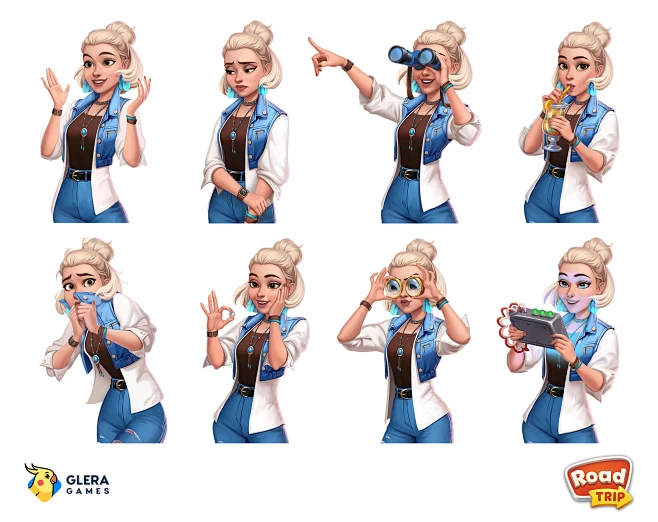 Road Trip: character design-花瓣网