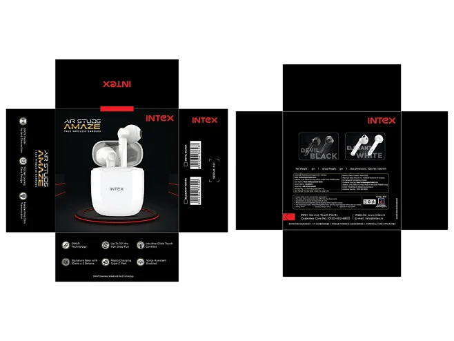 box Earbuds Logo Design packaging design product packaging TWS wireless ...