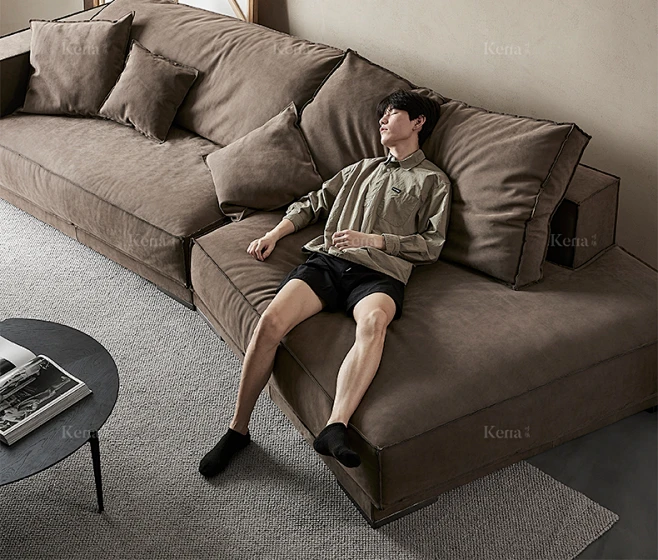 Kena可纳/意式Baxter异形磨砂皮熊抱沙发客厅全真皮现代简约别墅P-tmall.com天猫-花瓣网