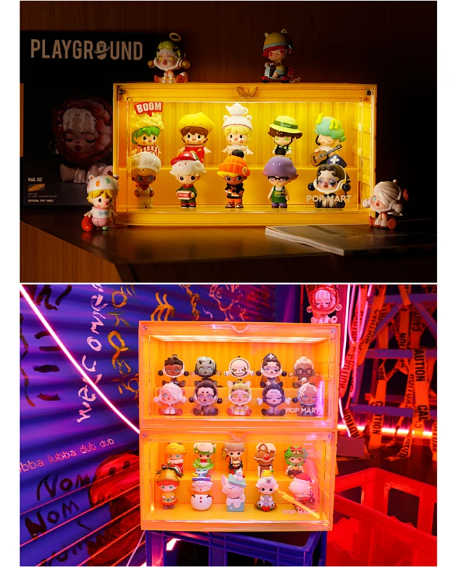 POPMART泡泡玛特 集装箱手办发光展示盒Molly毕奇娃娃手办陈列盒-tmall.com天猫-花瓣网