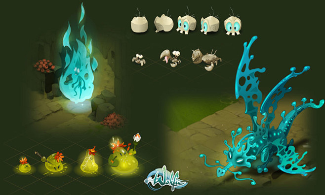 WAKFU MMORPG, Monster/Character/Items/BG Videogame Art on Behance-花瓣网