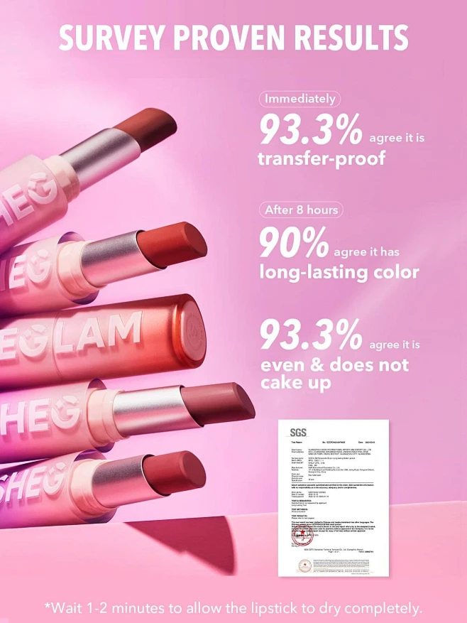 SHEGLAM Dynamatte Boom Long Lasting Matte Lipstick-High Key 20 Colors ...