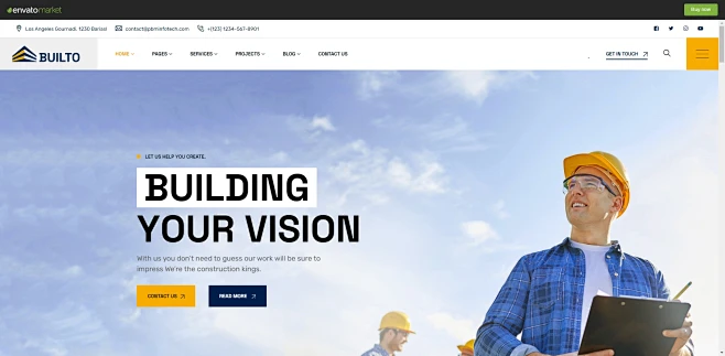Builto | Engineering Construction HTML Template Preview - ThemeForest-花瓣网