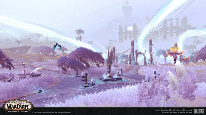 Ethereal fields and floating flowers.-花瓣网