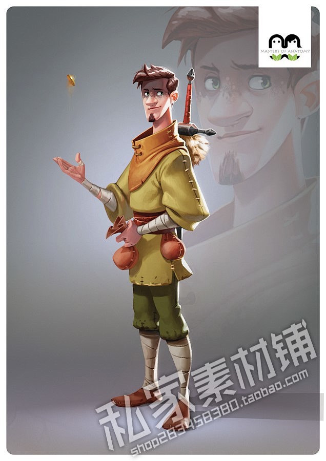 角色-欧美卡通‘美卡’骑士‘法师’游侠‘射手’牙爷‘tooth (511)