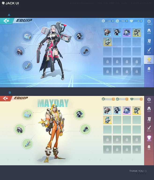 @DEVILJACK-99 游戏uiux二次元游戏界面图标交互设计原画立绘UE平面素材-花瓣网