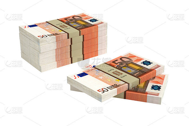 一捆50欧元钞票