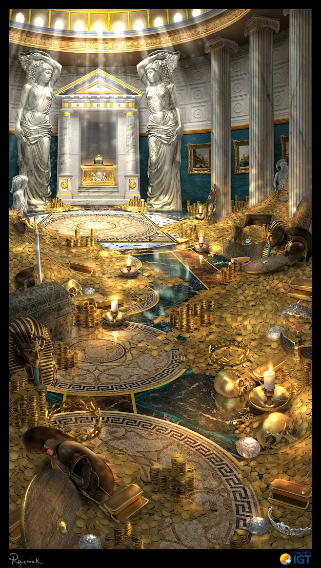Golden Goddess slot game for IGT-花瓣网